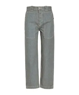 Isabel Marant Étoile Cropped Straight-leg Pinstriped Twill Jeans