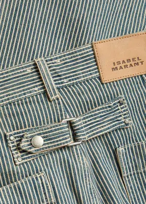 Isabel Marant Étoile Cropped Straight-leg Pinstriped Twill Jeans