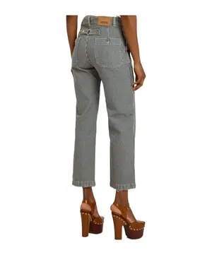 Isabel Marant Étoile Cropped Straight-leg Pinstriped Twill Jeans
