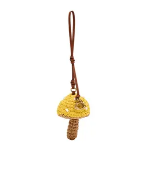 COACH Mushroom-shaped Straw Bag Charm