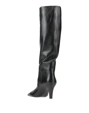 Saint Laurent Leather Square Toe Boots