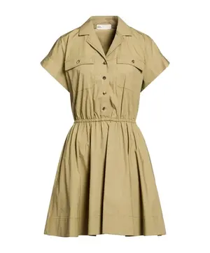 Tory Burch Solid Color Shirt Dress - Nude