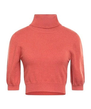 Brunello Cucinelli Solid Cashmere Knit Short Sleeve Top - Red