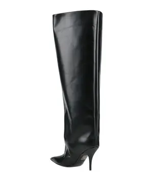 Balenciaga Thigh-high Pointed Toe Leather Boots