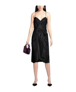 MAISON MARGIELA Sleeveless Bow Detail Dress - Black