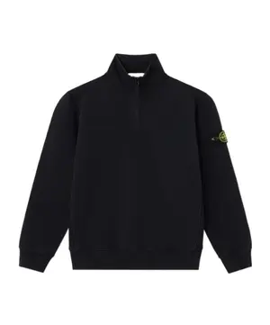 Stone Island Mock-neck Half-zip Sweatshirt - Black