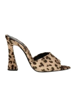 Saint Laurent Leopard Print Suede Thong Sandals - Multicolor
