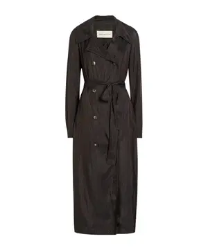Dries Van Noten Minimal Striped Trench Coat