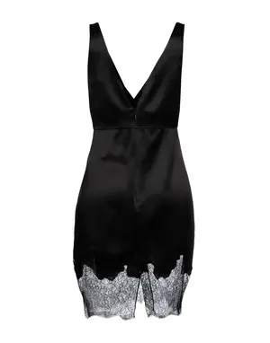 Saint Laurent Solid Color Lace Camisole Dress