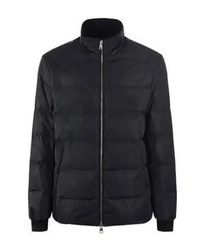 Etro Logo Embroidered Zip Up Padded Jacket