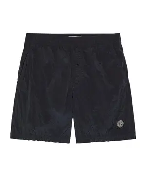 Stone Island Logo-appliquéd Nylon Shorts - Black