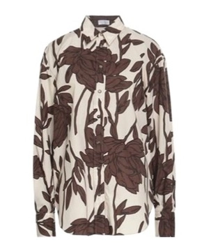 Brunello Cucinelli Floral Printed Long Sleeve Shirt