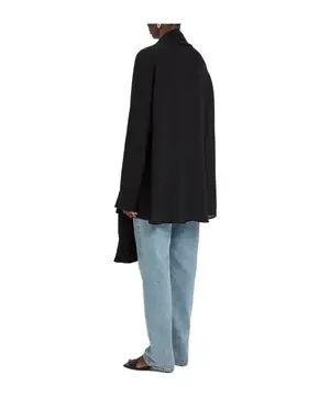 TOTEME Draped Scarf Woven Blouse