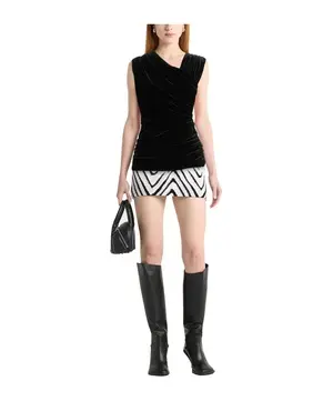 GANNI Solid-color Sleeveless Vest