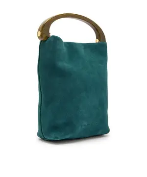 Dries Van Noten Crisp Suede Top Handle Bag