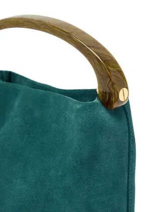 Dries Van Noten Crisp Suede Top Handle Bag