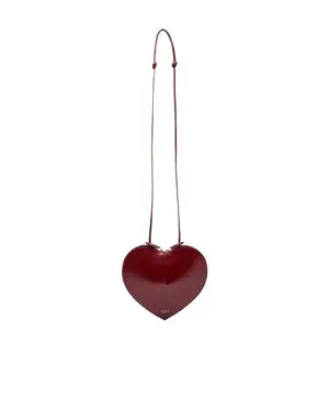 Alaïa Heart-shaped Glossed Leather Cross-body Bag - Red