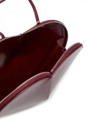 Alaïa Heart-shaped Glossed Leather Cross-body Bag