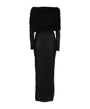 Saint Laurent Off-the-shoulder Knit Maxi Dress