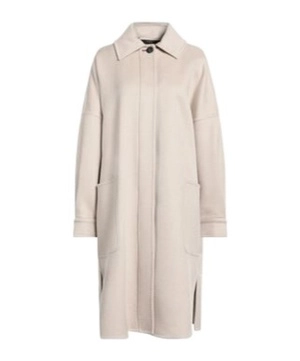 Max Mara Stylish Minimalist Single-breasted Coat - Nude