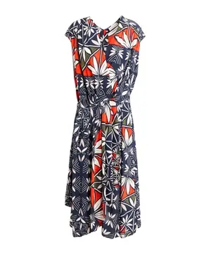TORY BURCH Tory Burch Floral Print V-Neck Wrap Dress