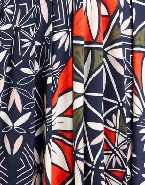 Tory Burch Floral Print V-neck Wrap Dress