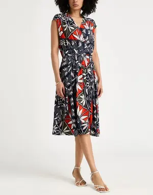 Tory Burch Floral Print V-neck Wrap Dress