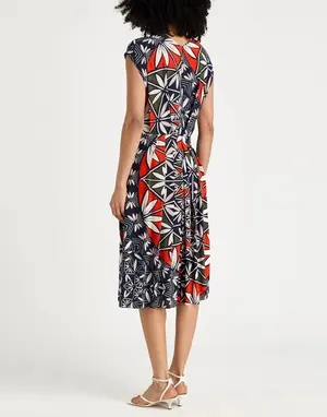 Tory Burch Floral Print V-neck Wrap Dress