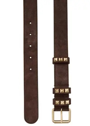 Valentino Garavani Rockstud Suede Belt