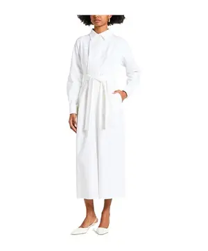 Max Mara Solid-color Long-sleeve Shirt Dress
