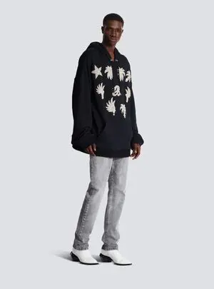 Balmain Embroidered Badge Hoodie