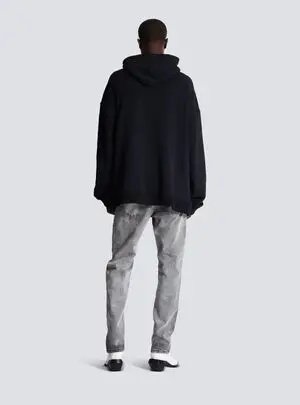 Balmain Embroidered Badge Hoodie