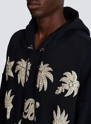 Balmain Embroidered Badge Hoodie