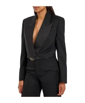 Givenchy Wool And Mohair-blend Cropped Blazer