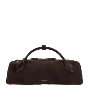 Alaïa Suede Clutch - Black