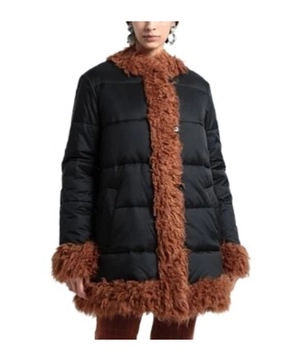 Marni Textured Coat With Fur Trim