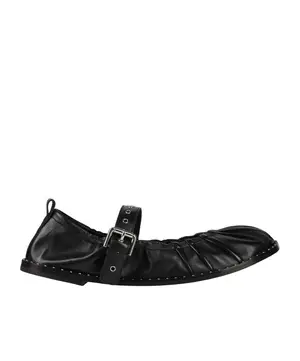MAXCO. Max&co. Minimalist Leather Mary Jane Flats With Studs