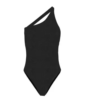 MC2 SAINT BARTH One-shoulder One-piece Swimsuit - Black