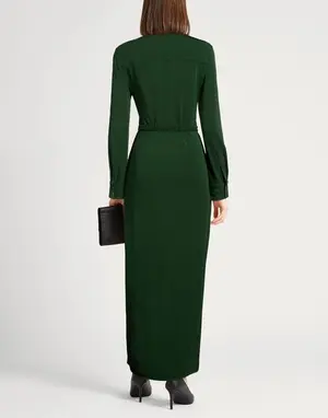 Tory Burch Solid Color Long Sleeve Shirt Dress