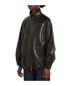 Brunello Cucinelli Funnel-neck Leather Jacket