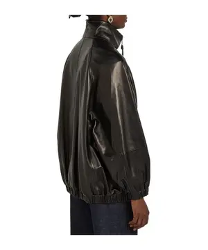 Brunello Cucinelli Funnel-neck Leather Jacket