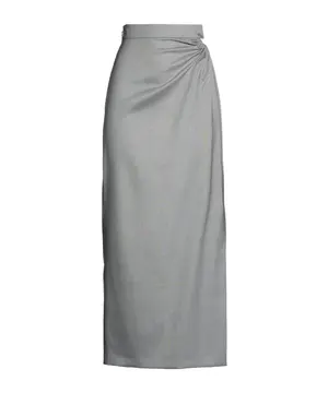 Max Mara Solid Color Wool Pencil Skirt - Gray