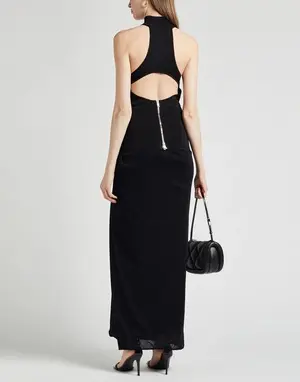 Saint Laurent Solid Color Tulle Midi Skirt