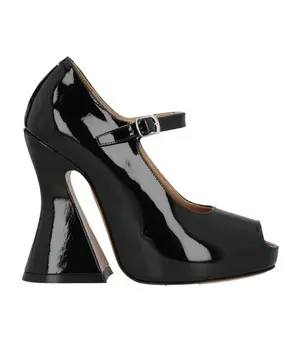 MAISON MARGIELA Patent Leather Mary Jane High Heels - Black