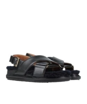 Marni Flat Sandals With Sheepskin Lining
