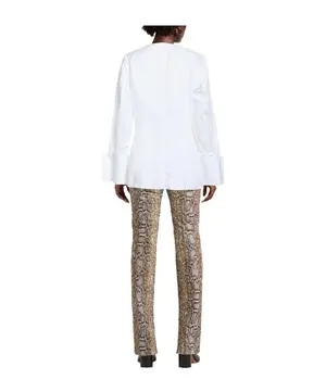GANNI Solid Long Sleeve V-neck Shirt
