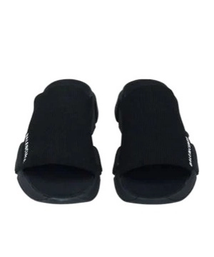 Balenciaga Simple Printed Slippers - Black