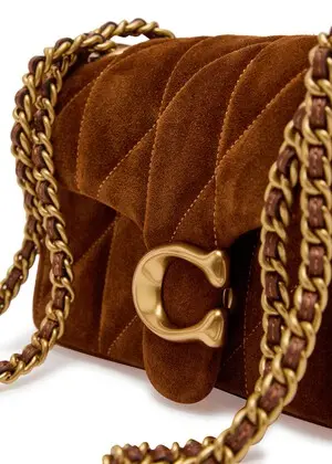COACH Quilted Suede Shoulder Bag