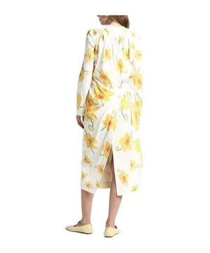 Marni Long-sleeved Floral Dress