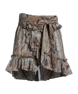 Saint Laurent Colorful Flared Skirt - Black